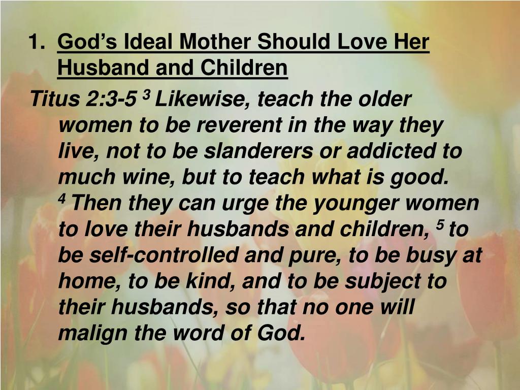 PPT - In Search of God’s Ideal Mother PowerPoint Presentation, free ...