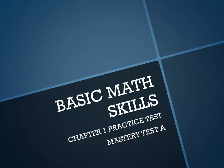 PPT - BASIC MATH SKILLS PowerPoint Presentation, free download - ID:2537982