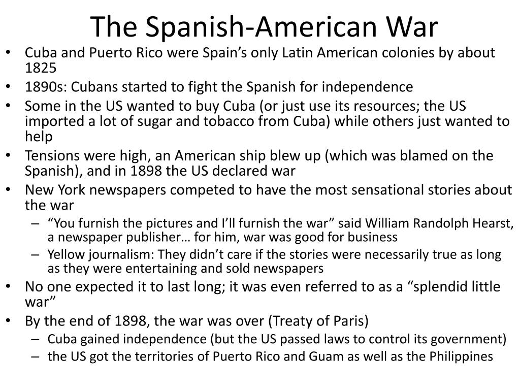 PPT - Imperialism and the Spanish-American War PowerPoint Presentation ...