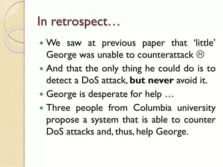 PPT - In retrospect… PowerPoint Presentation, free download - ID:2554979