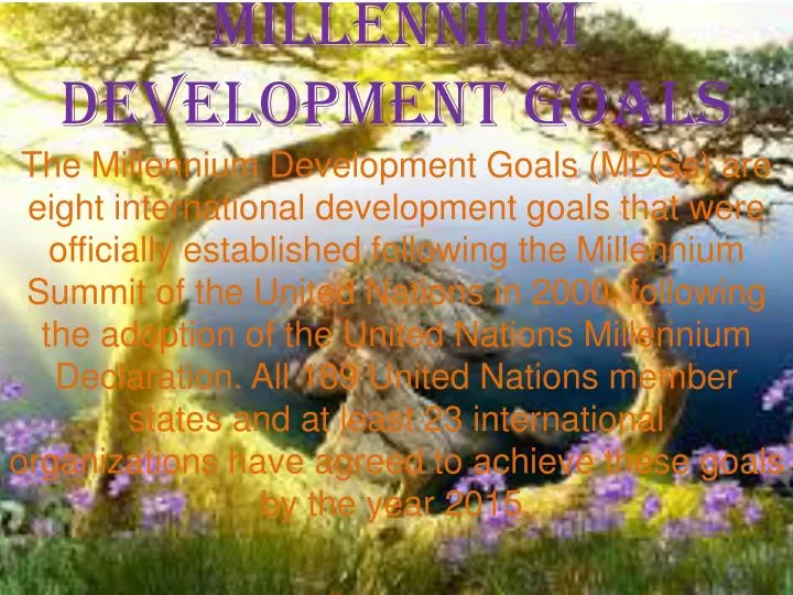 PPT - Millennium Development Goals PowerPoint Presentation, free ...