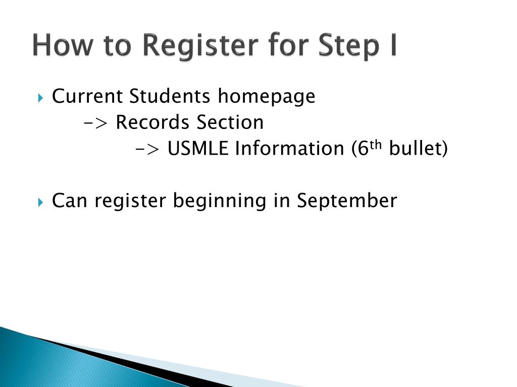 PPT - Registering for Step I PowerPoint Presentation, free download ...
