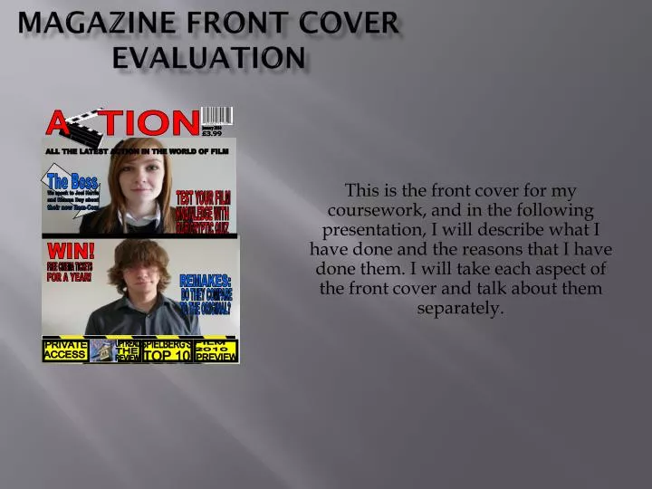 PPT - Magazine Front Cover Evaluation PowerPoint Presentation, free download - ID:2556434