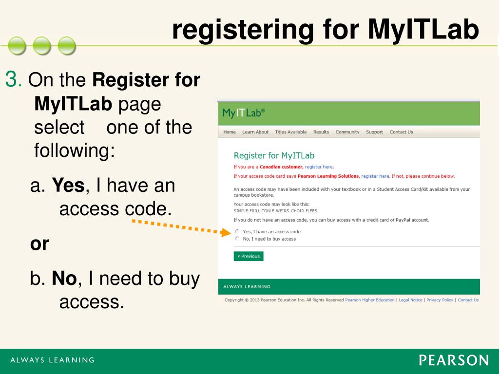 PPT - MyITLab First Day of Class Registration Walkthrough PowerPoint ...