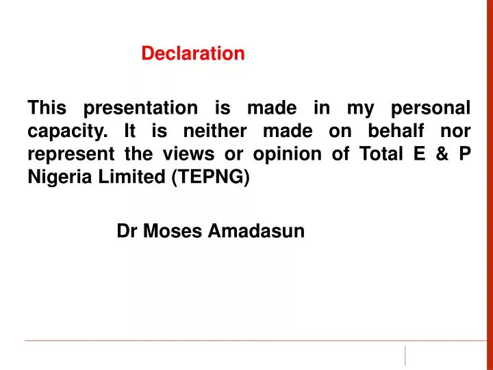 PPT - Declaration PowerPoint Presentation, free download - ID:2556659