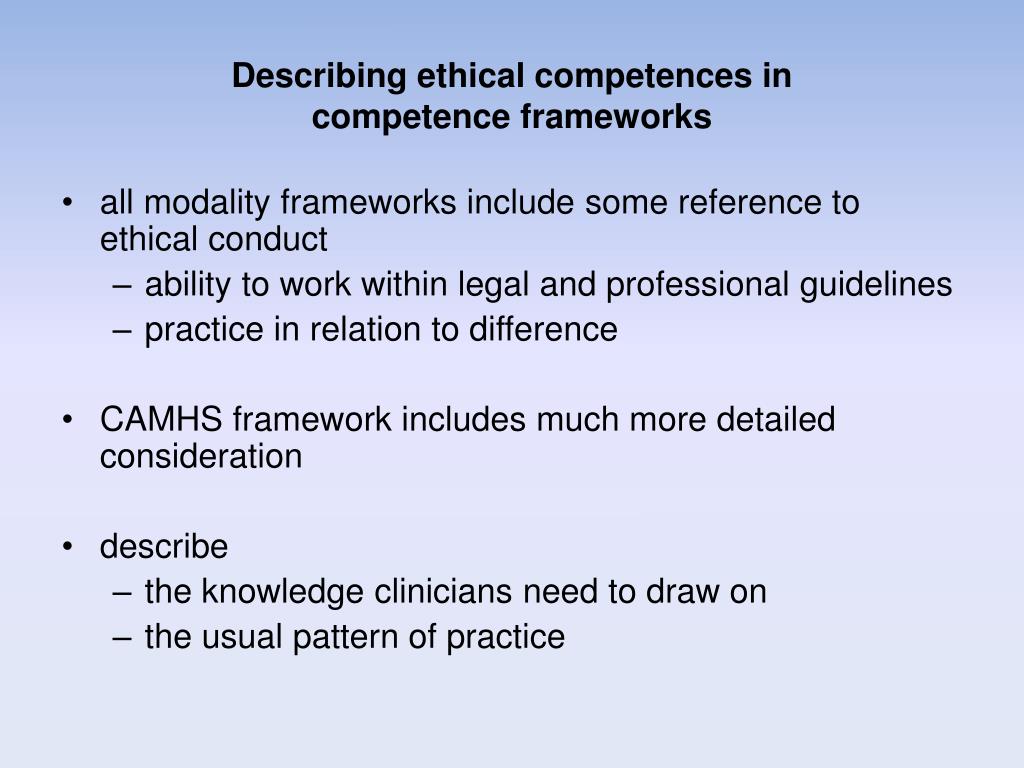 PPT - Describing ethical competences - caveats PowerPoint Presentation ...