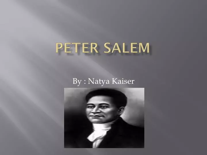 PPT - Peter Salem PowerPoint Presentation, free download - ID:2557140