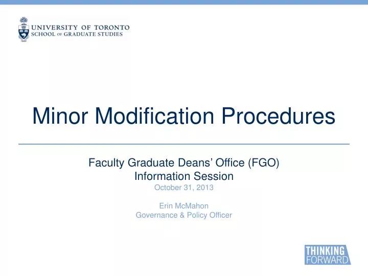 PPT - Minor Modification Procedures PowerPoint Presentation, free ...
