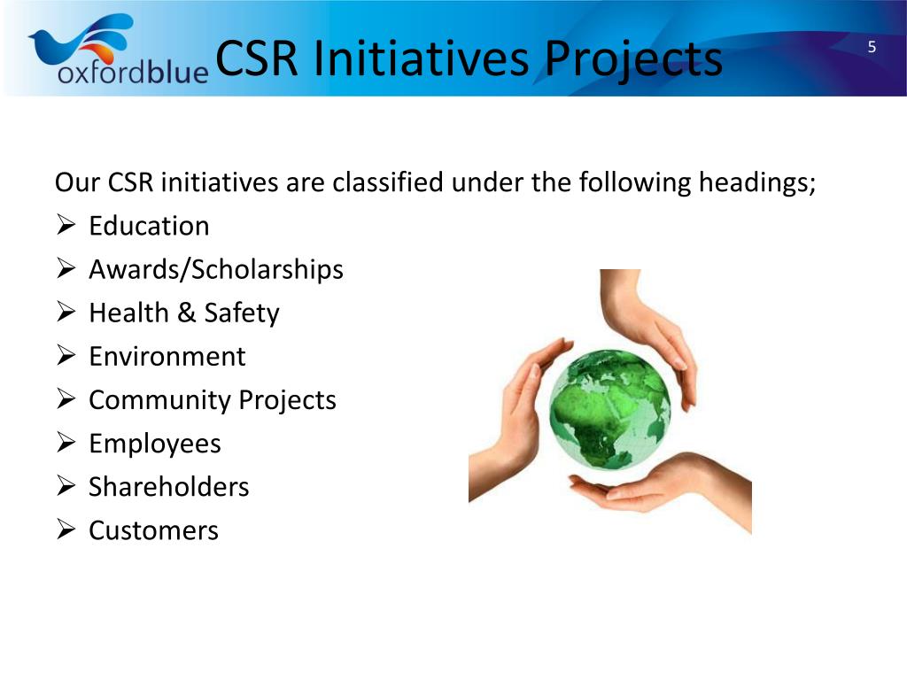 PPT - Oxford Blue Limited Our Corporate Social Responsibility ...