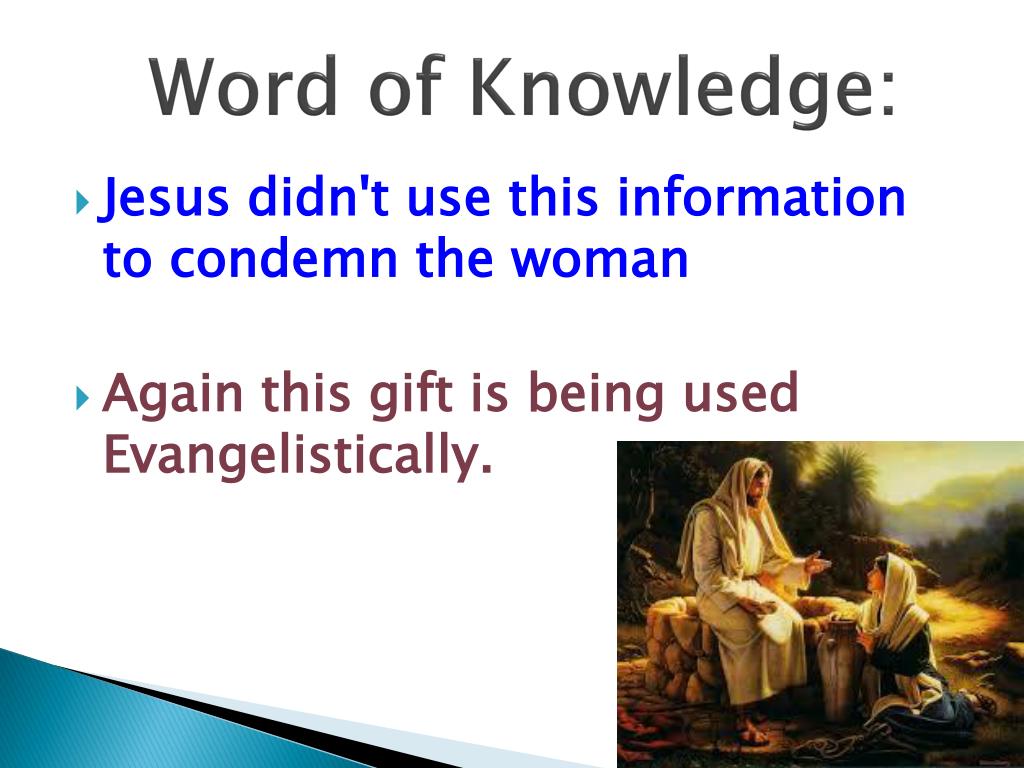 PPT - Gifts of the Spirit Word of Knowledge. 1 Corinthians 12: 1 – 8 ...