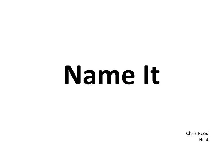 PPT - Name It PowerPoint Presentation, free download - ID:2558055