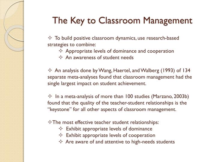 PPT - The Key to Classroom Management Marzano & Marzano PowerPoint ...