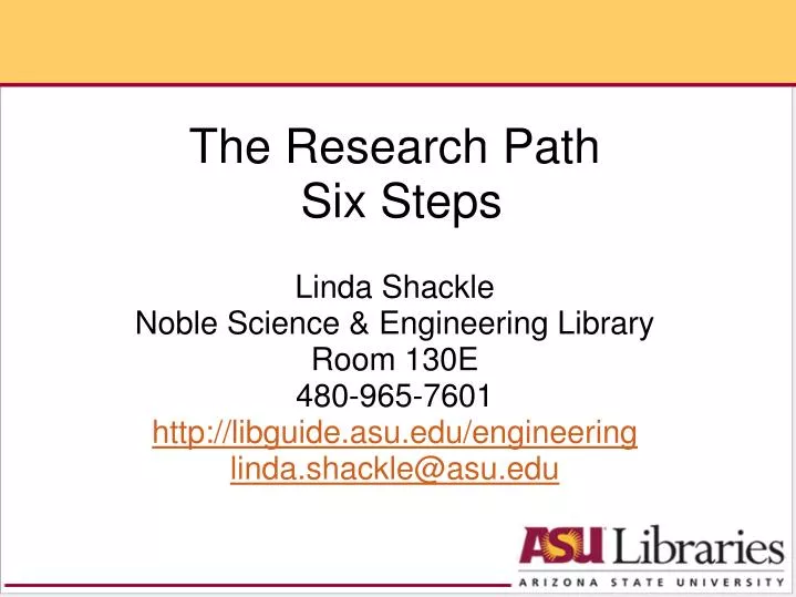 PPT - The Research Path Six Steps PowerPoint Presentation, free ...