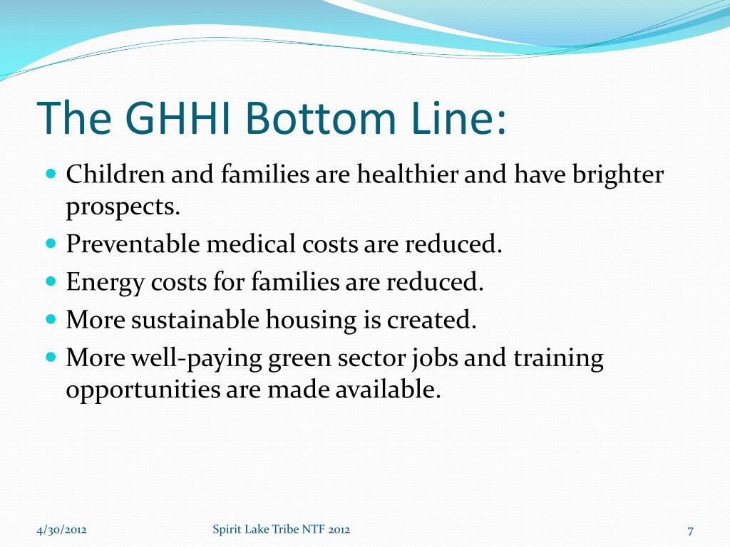 PPT - Spirit Lake Tribe Indoor Air Quality and the Green and Healthy ...