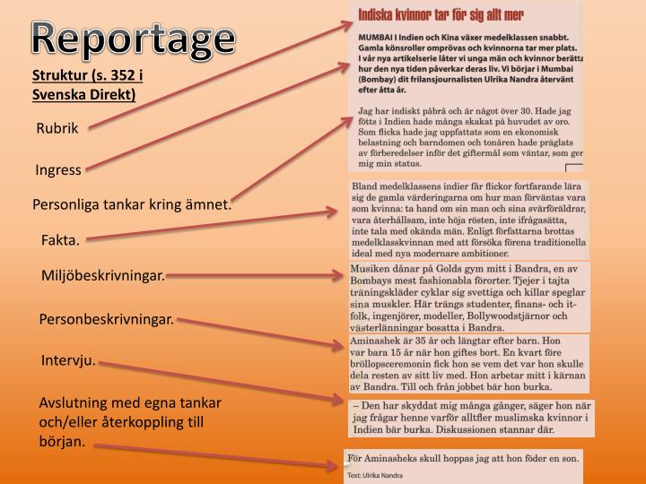 PPT - Reportage PowerPoint Presentation - ID:2558831