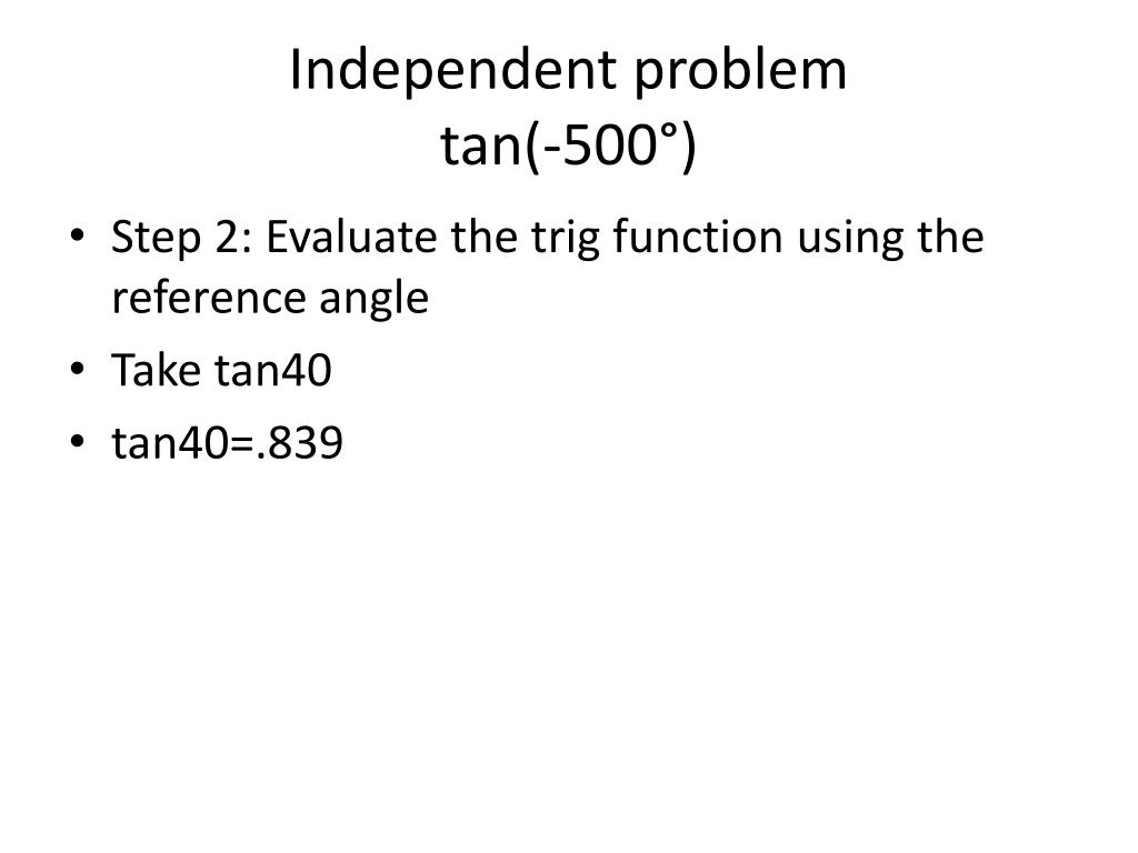 Ppt Use Reference Angles To Evaluate Functions For Dummies Powerpoint