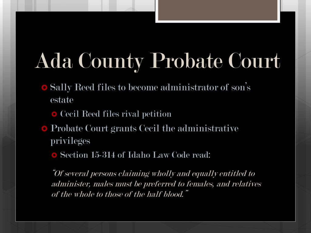 PPT - Reed v. Reed , 404 U.S. 71 (1971) PowerPoint Presentation, free ...