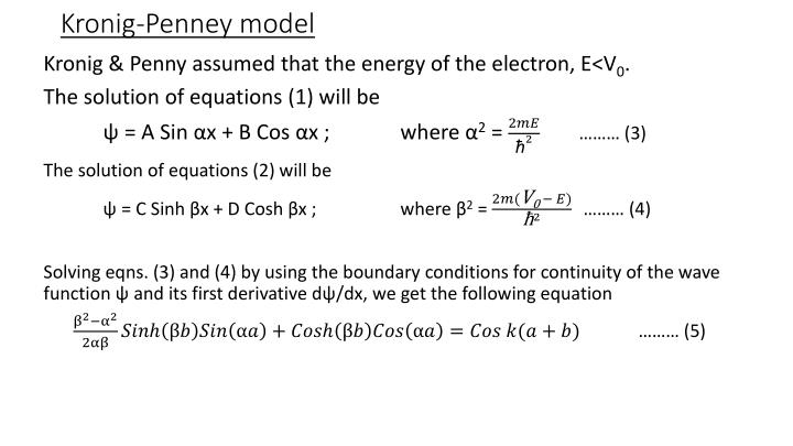 PPT - Band Theory of Solids PowerPoint Presentation - ID:2559621
