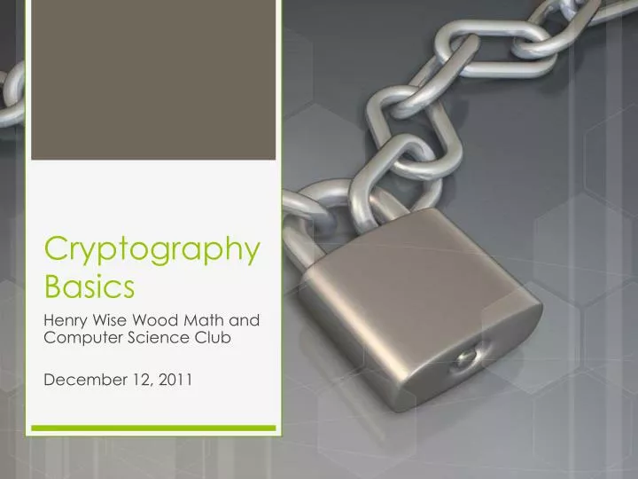PPT - Cryptography Basics PowerPoint Presentation, free download - ID ...