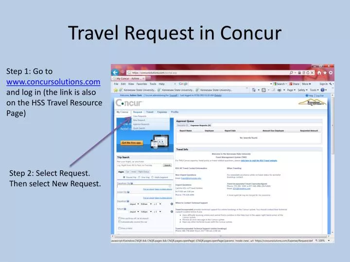 PPT - Travel Request in Concur PowerPoint Presentation, free download ...