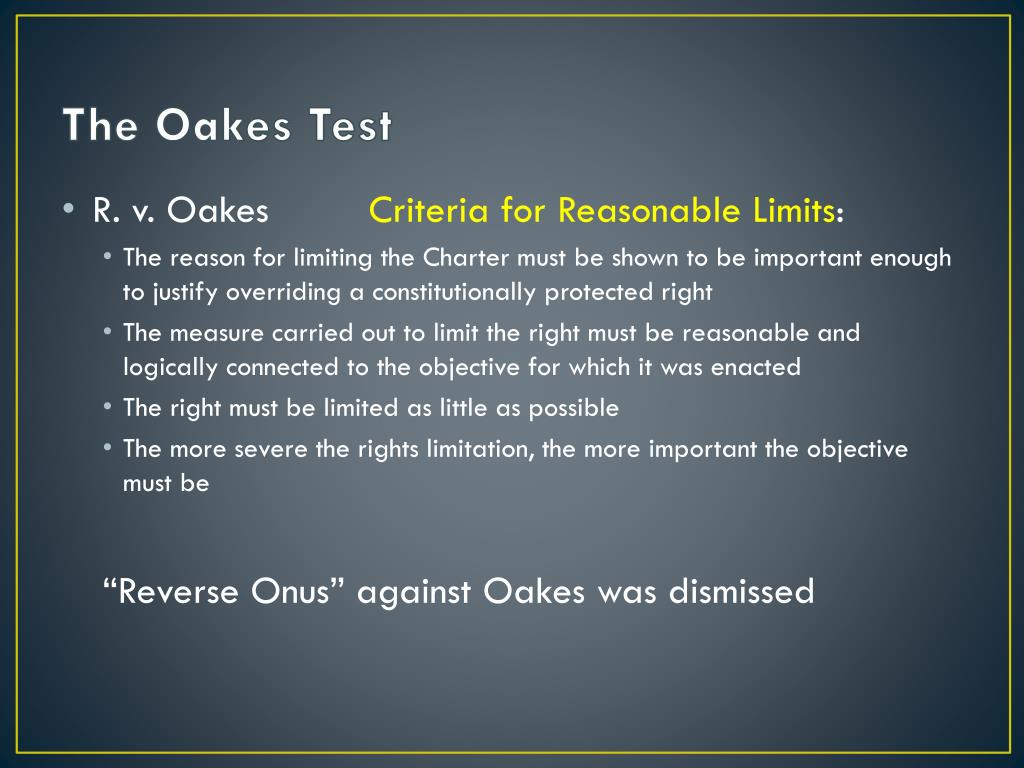 PPT - The Canadian Charter of Rights and Freedoms PowerPoint ...