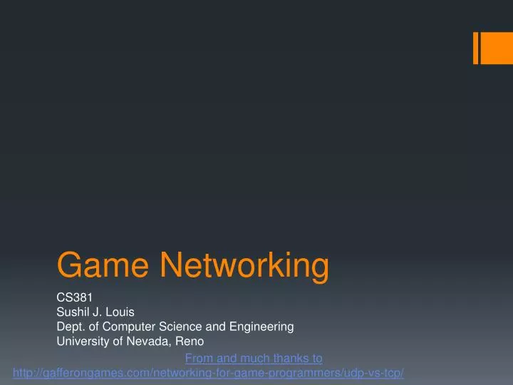 PPT - Game Networking PowerPoint Presentation, free download - ID:2560433