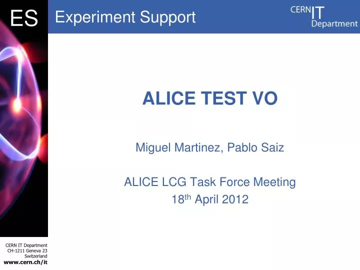 PPT - ALICE TEST VO PowerPoint Presentation, free download - ID:2560817