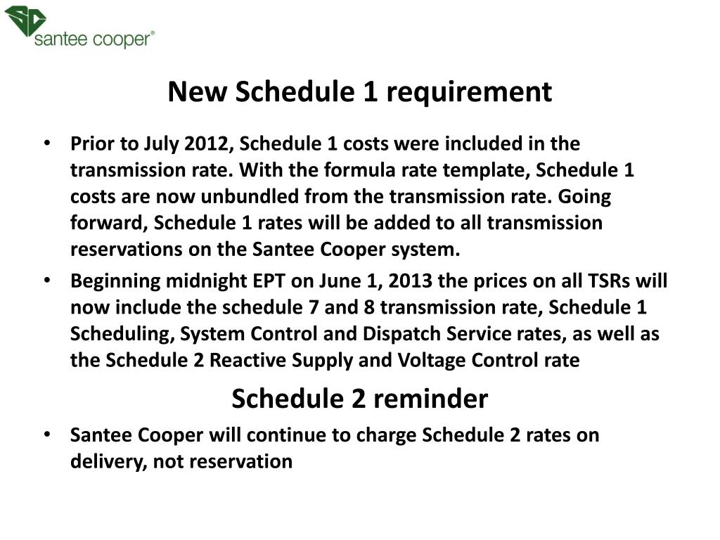 PPT - Santee Cooper’s 2014 Formula Rate Transmission Tariff presented ...