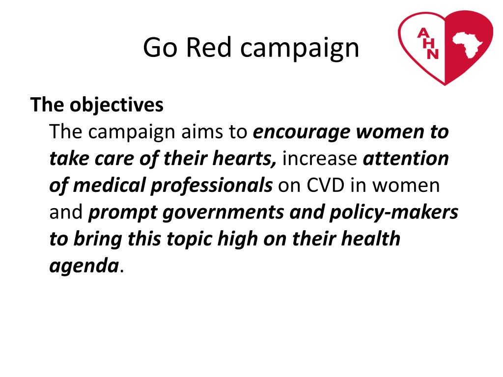 PPT - Go Red for Women Campaign Bola Ojo Executive S ecretary African ...