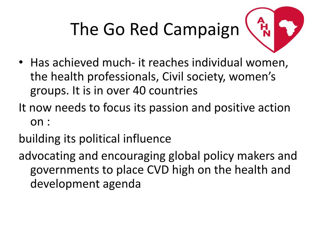 PPT - Go Red for Women Campaign Bola Ojo Executive S ecretary African ...