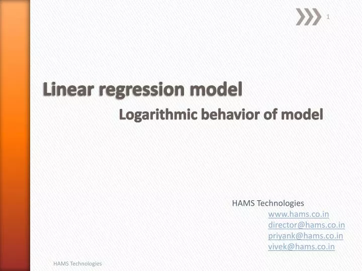 Ppt Linear Regression Model Logarithmic Behavior Of Model Powerpoint
