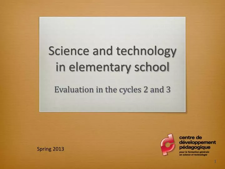 PPT - Science and technology in elementary school PowerPoint ...
