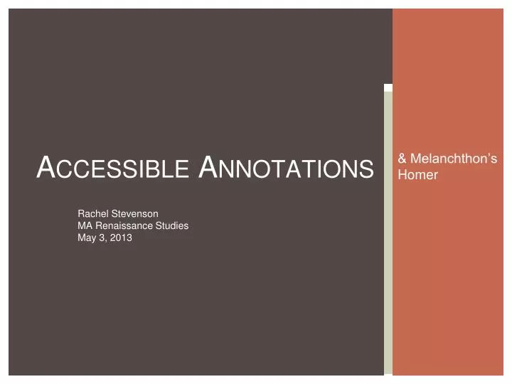 PPT - Accessible Annotations PowerPoint Presentation, free download ...