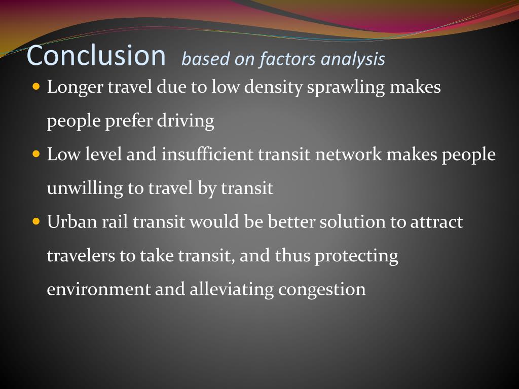 PPT - Analysis of Factors Influencing Travel Mode Choice in LA County ...