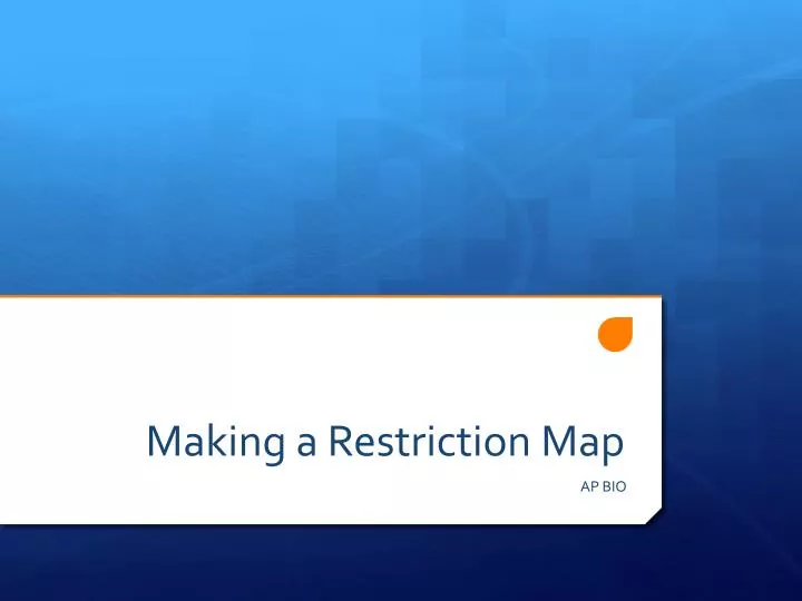 PPT - Making a Restriction Map PowerPoint Presentation, free download ...