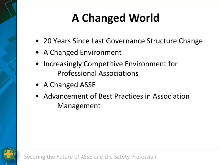 PPT - A Changed World PowerPoint Presentation, free download - ID:2562373