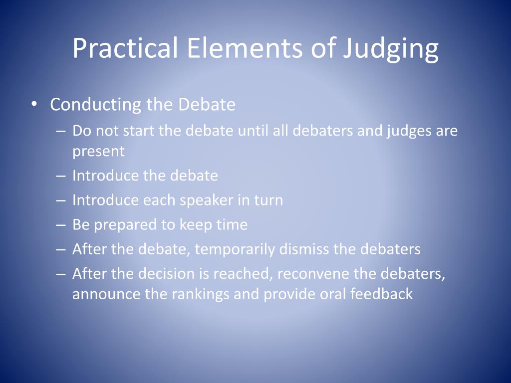 PPT - Judging British Parliamentary Debate PowerPoint Presentation ...