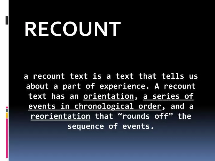 PPT - RECOUNT PowerPoint Presentation, free download - ID:2562778