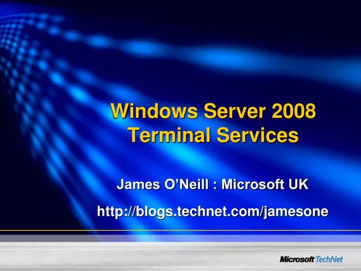 PPT - Windows Server 2008 Terminal Services PowerPoint Presentation ...