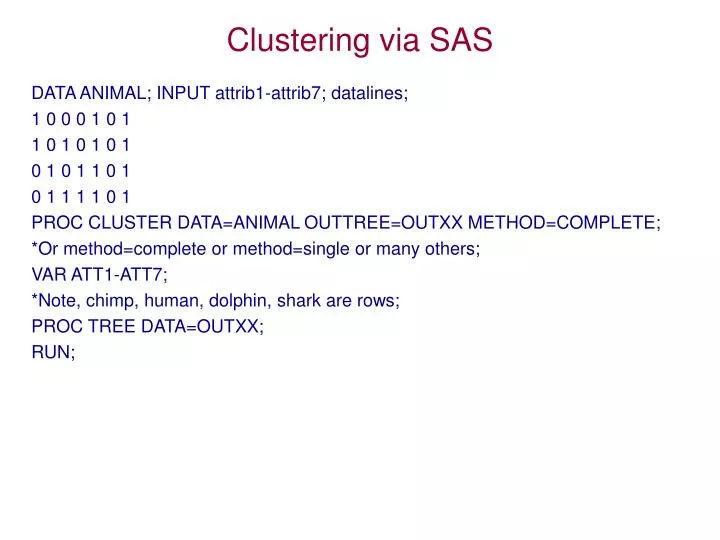 PPT - Clustering via SAS PowerPoint Presentation, free download - ID ...
