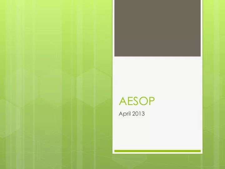 PPT - AESOP PowerPoint Presentation, free download - ID:2563185