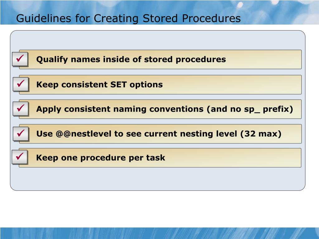 PPT - Module 9 Designing and Implementing Stored Procedures PowerPoint Presentation - ID:2563447