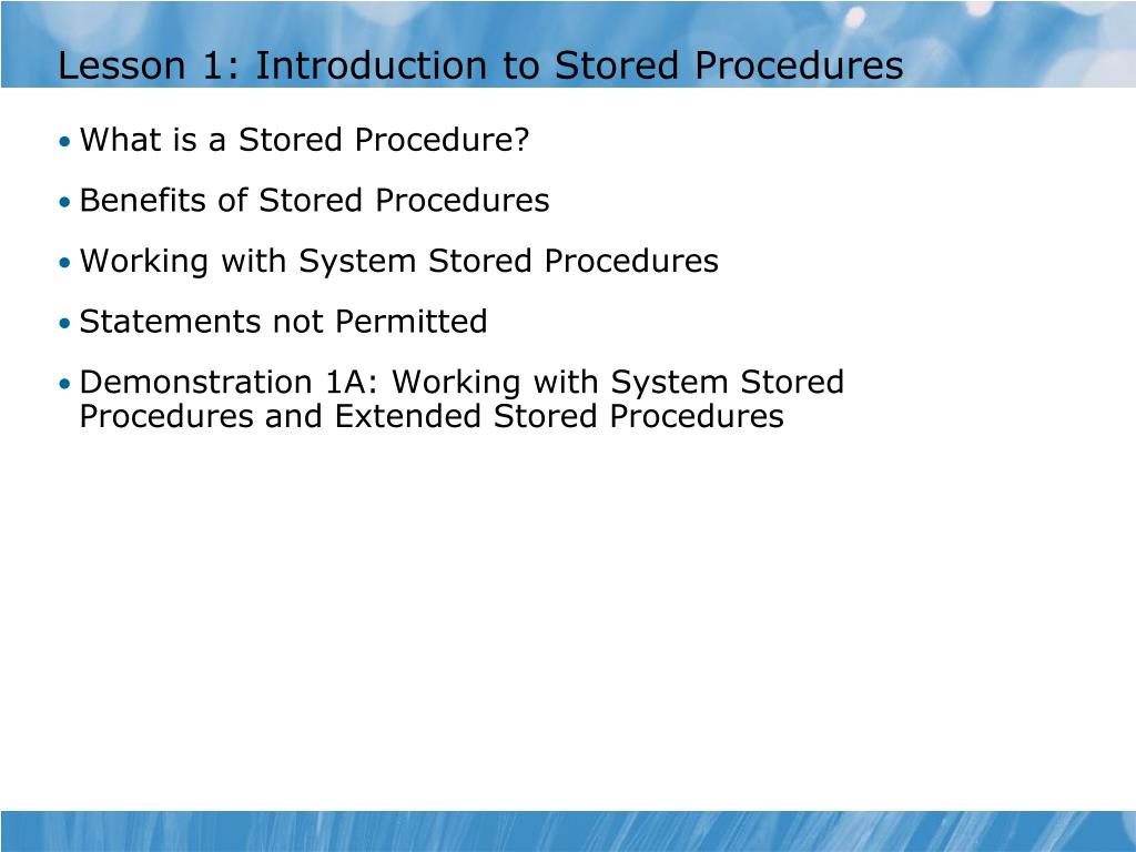 PPT - Module 9 Designing and Implementing Stored Procedures PowerPoint ...