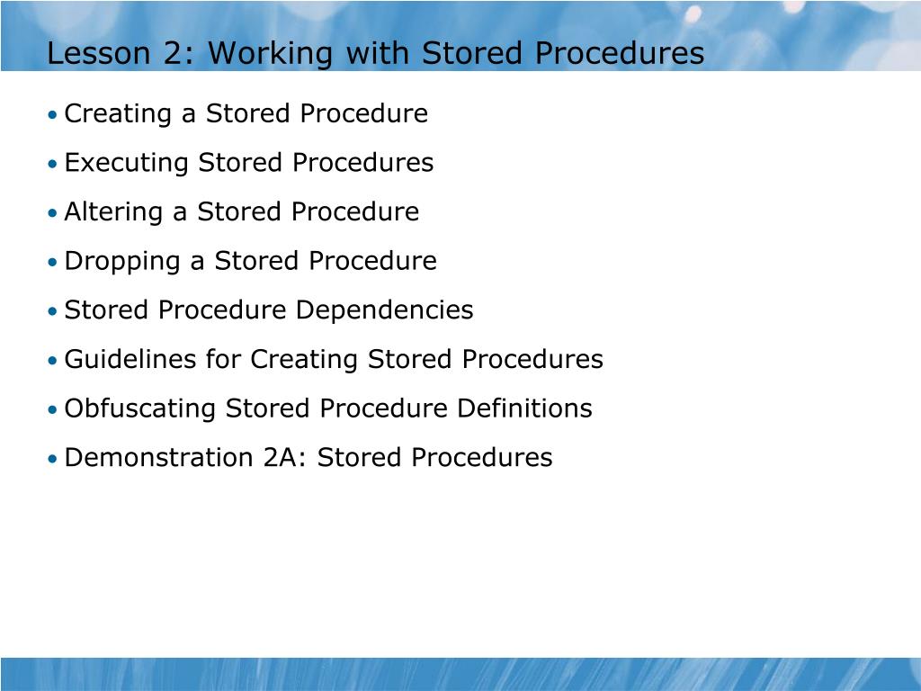 PPT - Module 9 Designing and Implementing Stored Procedures PowerPoint ...