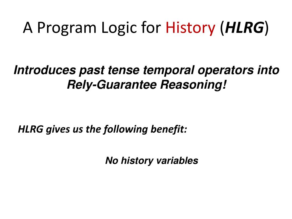 Ppt Reasoning About Optimistic Concurrency Using A Program Logic For History Powerpoint
