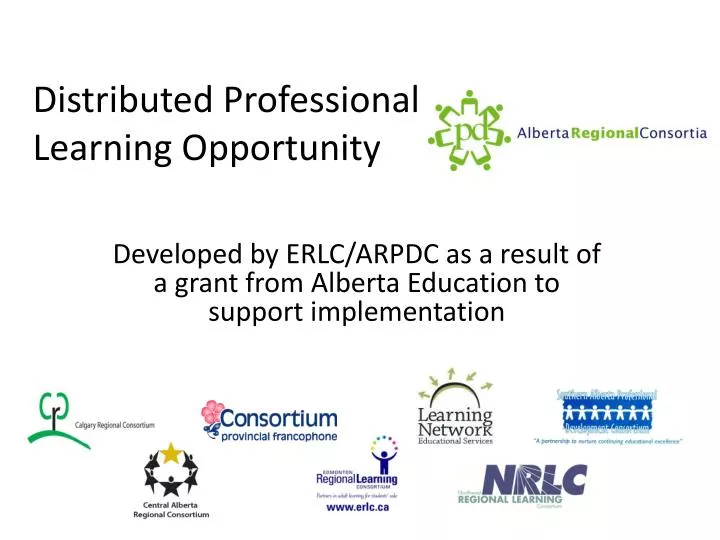 PPT - Distributed Professional Learning Opportunity PowerPoint ...