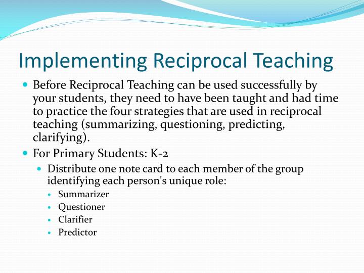 PPT - Reciprocal Teaching PowerPoint Presentation - ID:2564458