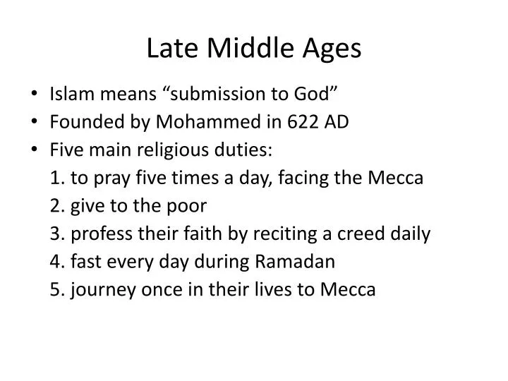 PPT - Late Middle Ages PowerPoint Presentation, free download - ID:2564479