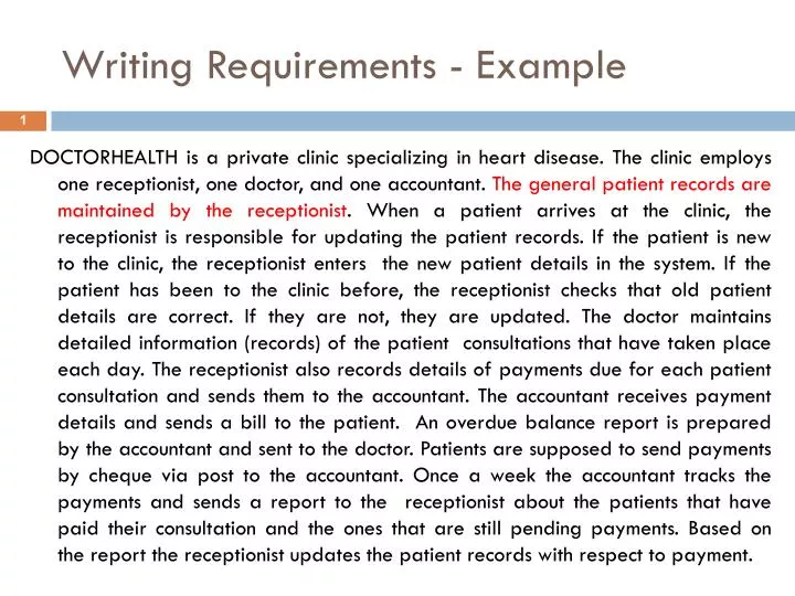 PPT - Writing Requirements - Example PowerPoint Presentation, free ...