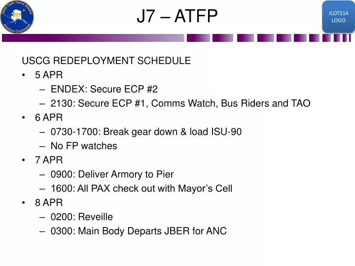 PPT - J7 – ATFP PowerPoint Presentation, free download - ID:2565715